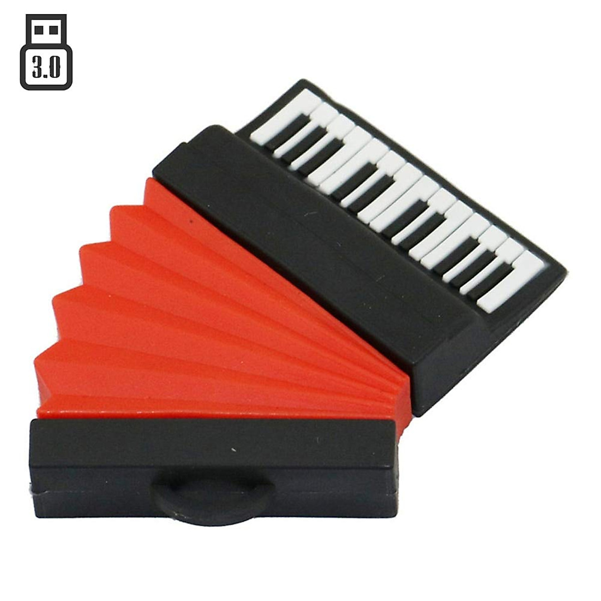 64GB Accordion Model USB Flash Drive USB 3.0 Storage Device USB Flash Disk USB Drive USB 3.0 Memory Stick USB Stick U Disk Thumb Drive USB Flash Memory USB Disk Data Storage - Red