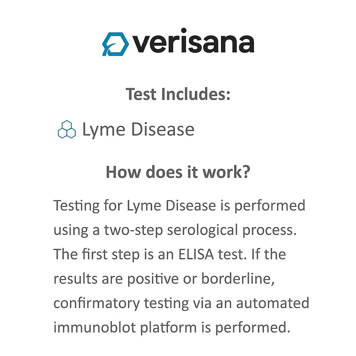 Lyme Disease Test – Determines Reaction to Borrelia Bacteria – Easily & Conveniently from Home –Analysis by CLIA-Certified Lab – Verisana