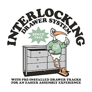 Graco Benton 6 Drawer Double Dresser (White) – Easy New Assembly Process, Universal Design, Durable Steel Hardware and Euro-Glide Drawers with Safety Stops, Coordinates with Any Nursery