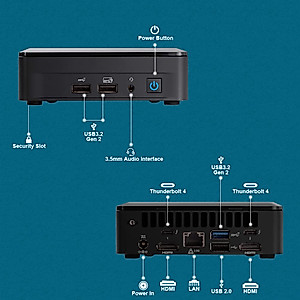 Intel NUC 12 NUC12WSKi5 Mini Computer//Mini PC/HTPC,12th Gen Intel Core i5-1240P,12 Processor Cores (4P+8E), 16 threads, 12MB Intel Smart Cache,Intel Iris Xe Graphics(Slim,8G RAM+256G SSD)