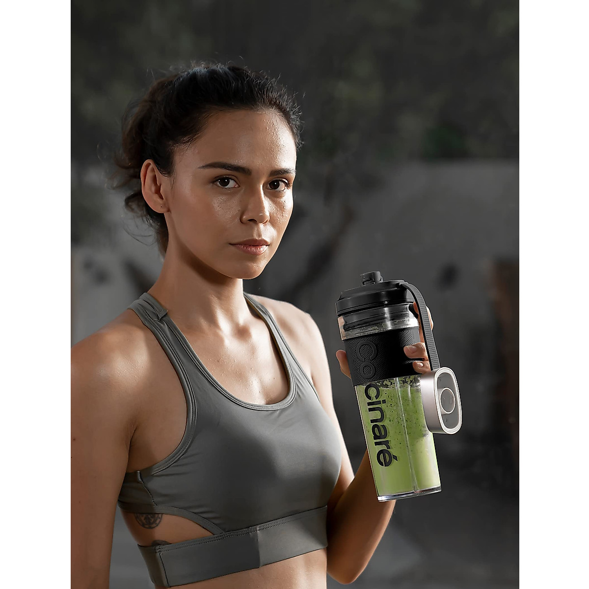 Cocinare 16oz Shaker Bottle, Perfect for Smoothies and Protein Shakes, Compatible Gopower eLite, Black