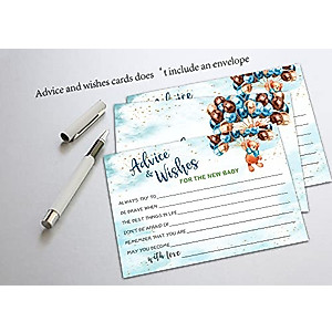 Teddy Bear Advice And Wishes Cards For The New Baby, Baby Advice Cards Perfect Addition to Your Baby Shower Party Game,Decorations Party Supply，25 Cards(bb009-JYK 003)