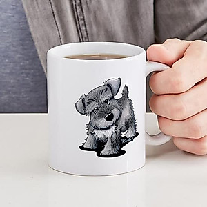CafePress Kiniart Silver Schnauzer Mug Ceramic Coffee Mug, Tea Cup 11 oz