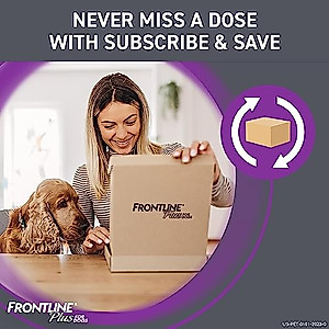 FRONTLINE® Plus for Dogs Flea and Tick Treatment (Small Dog, 5-22 lbs.) 3 Doses (Orange Box)