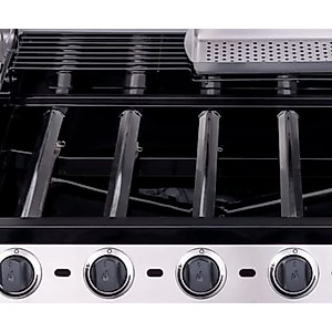 Uniflasy Grill Heat Plates Replacements for Charbroil Performance 463448021 463449021 463365021 5-Burner Grill 463351021 463352521 4Burner Gas Grill Stainless Steel Heat Shields Burner Covers 5Pack