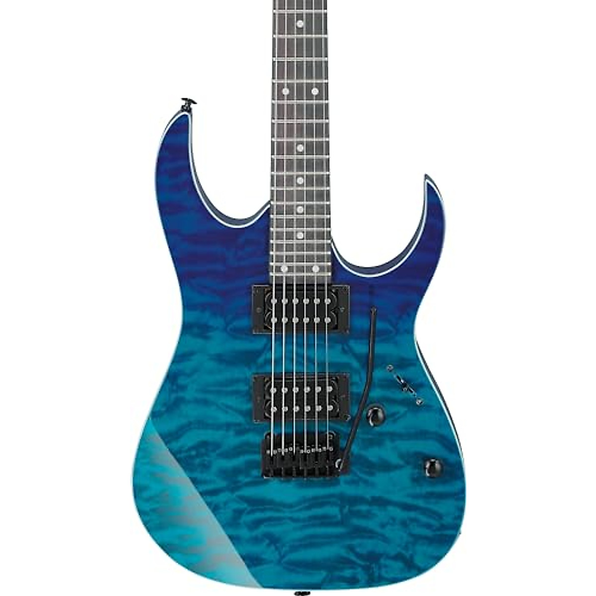 Ibanez GRG 6 String Solid-Body Electric Guitar, Right, Blue Gradation, Full (GRG120QASPBGD)