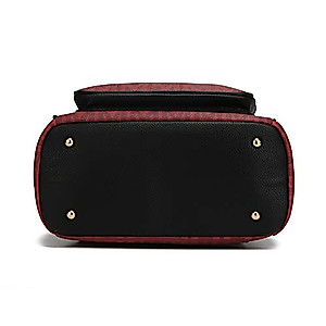 MKF Backpack Purse for Women & Teen Girls – PU Leather Top-Handle Ladies Fashion Travel Pocketbook Bag – Daypack White