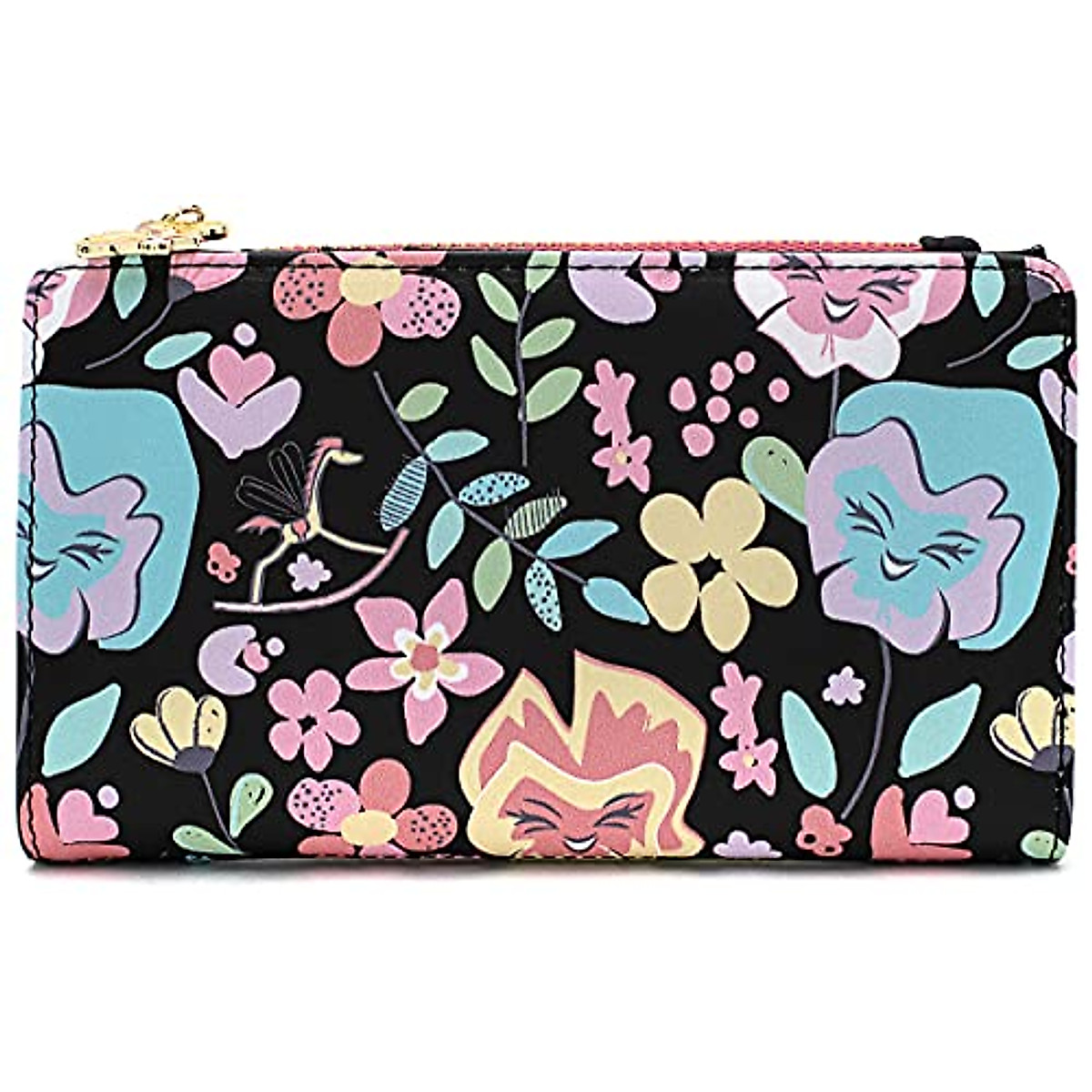 Loungefly x Disney Alice in Wonderland Flowers AOP Canvas Wallet (Multi, One Size)