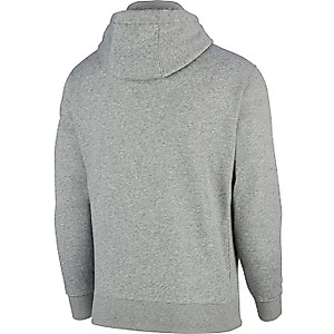 Nike Men's Sportswear Club Fleece Full Zip Hoodie, Fleece Zip-Up Hoodie Men, Dark Grey Heather/Mattelic Silver/White, 2XL