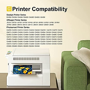 74XL 75XL Ink cartridges Combo Pack High Yield Replacement for hp Ink 74xl 75xl Combo Pack Use with D4260 D4280 D4360 C4480 C4280 C5280 C5550 Printer (1 Black, 1 Tri-Color) 2 Pack