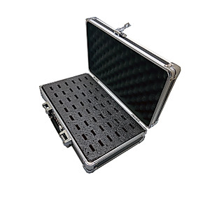 TECH STORE ON Flash USB Thumb Drive Holder Storage Organizer Case with Swivel Handle | Antistatic and Shockproof (aluminum, large, holds 48 USB slots)