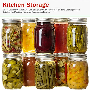 140 PCS Regular Mouth Canning Rings, Regular Mouth Mason Jar Rings - Split-Type Seals Jar Rings, Bands for Mason Jar Small Mouth (140 PCS REGULAR MOUTH 70MM, Silver)