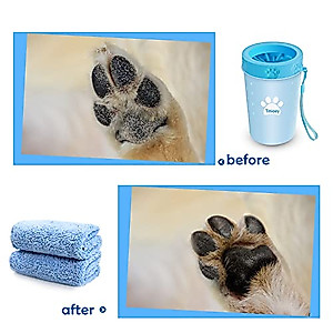 Tinioey Dog Paw Cleaner for Medium Dogs, Dog Paw Washer Pet Paw Cleaner Muddy Paw Cleaner, Dog Foot Washer Paw Buddy Paw Scrubber Paw Plunger