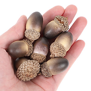 Artificial Acorns, 60 PCS Lifelike with Acorn Cap with Natural Acorn Cap Simulation Mini Acorns for DIY Craft Filler Home Party Favor Supplies