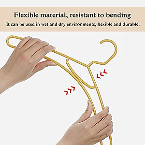 COKUERA Home Plastic Hangers 20 Pack, Durable Clothes Hanger with Hooks, Thick Strong Standard Closet Clothing Hangers for Coat, Shirt, Pants, Ties (Orange)