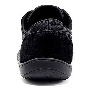 HOBIBEAR Wide-Toe-Box Barefoot Shoes for Mens Womens Minimalist Breathable Trail Running Walking Shoes Black 11.5 Wide Women/10.5 Wide Men