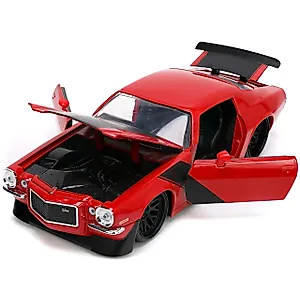 Jada Toys Big Time Muscle 1:24 1971 Chevy Camaro Z28 Die-cast Car Red/Black, Toys for Kids and Adults