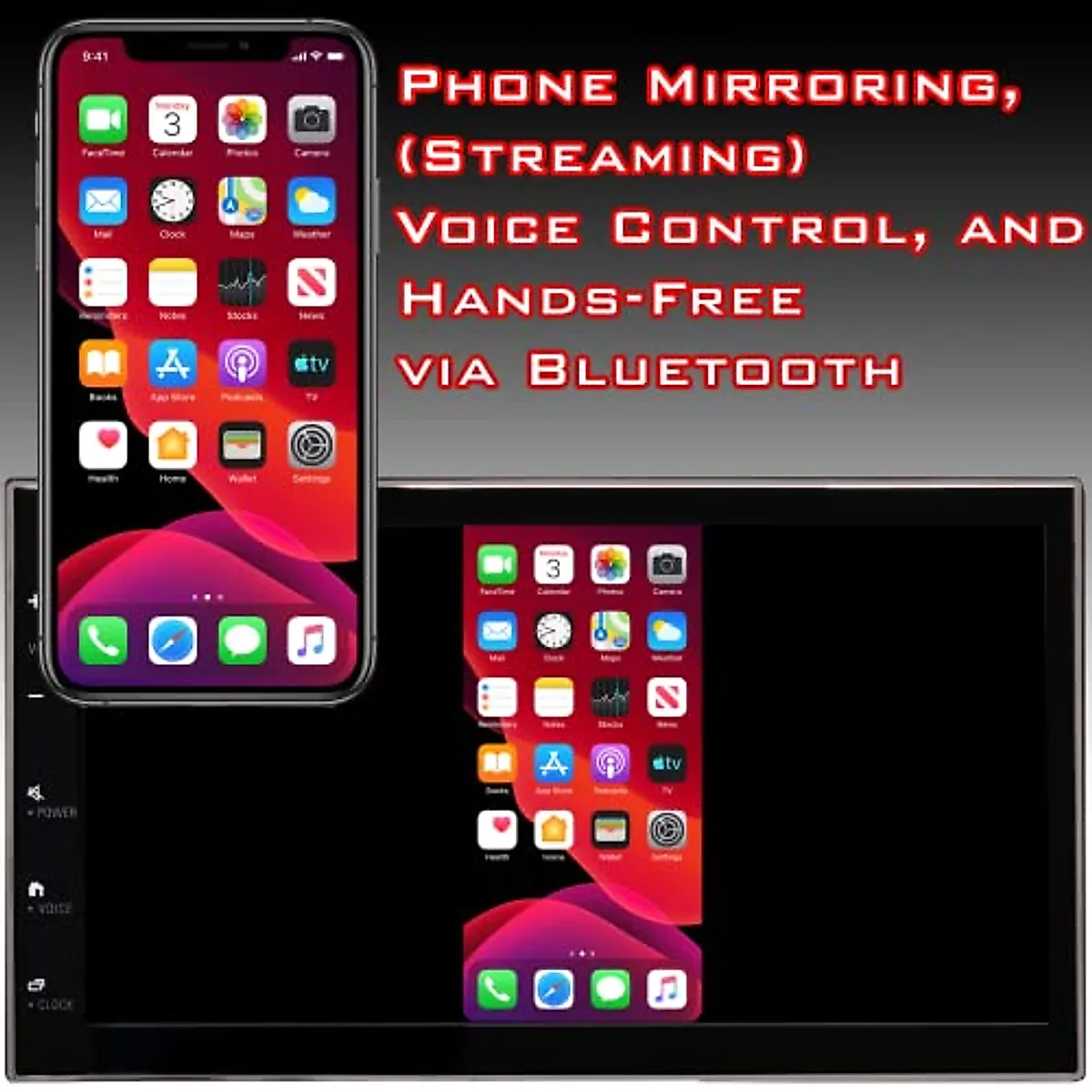 PAC Chevrolet Camaro 2010-2015 RPK5-GM4101 Integrated Radio Replacement Kit with 6.8” Touchscreen Double Din Radio, Steering Wheel Controls, Apple CarPlay, Android Auto, Bluetooth