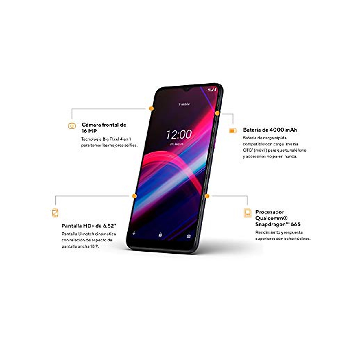 Alcatel TCL TCL T Mobile REVVL 4 2020 64GB 5062W GSM Unlocked 6.52 Inches Display Long Lasting Battery Smartphone Steel Gray Renewed