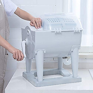 Portable Compact Non-electric Washing Machine Mini Washer with Spin Dryer Hand Powered RV Laundry Machine