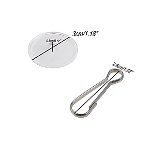 FarBoat 30Pcs 1.18In Self-Adhesive Ceiling Hooks with 1.02In Binding Rings, Transparent Seamless Wall Hooks for Christmas Party Wedding Birthday Decoration