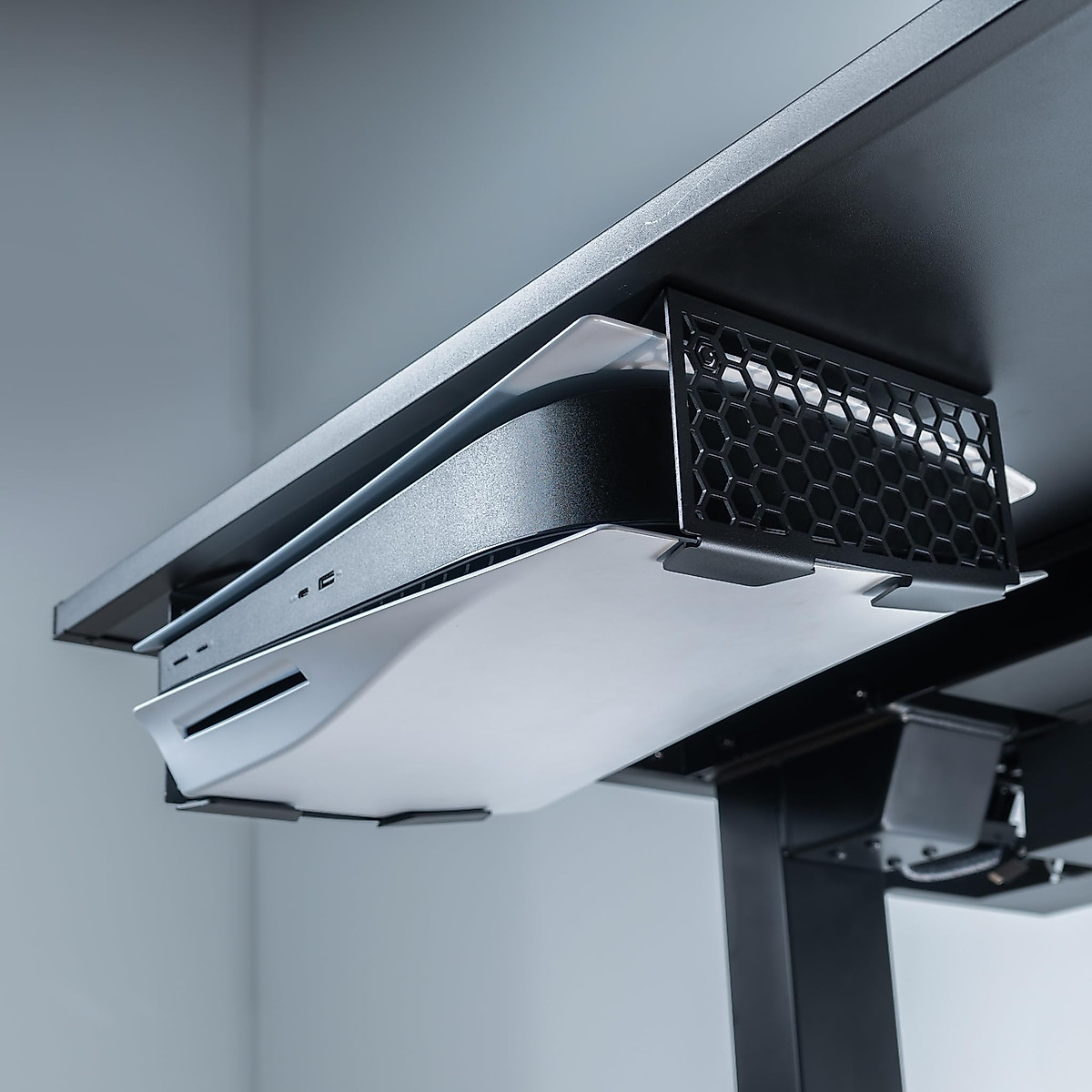 Stealth Mount Bundle compatible with PS5 (Disc) - Console and Controller Under Desk Mount