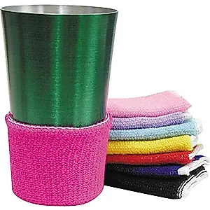 Terry Assorted Colors Beverage Drink Covers Set 8