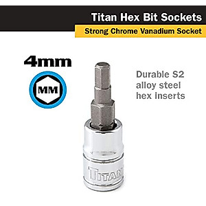 Titan 15604 1/4-Inch Drive x 4mm Hex Bit Socket
