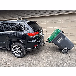 Garbage Commander Combo Hitch, Haul Pin Hitch, Handled Lawn and Garden Equipment, or Wheeled Garbage Cans