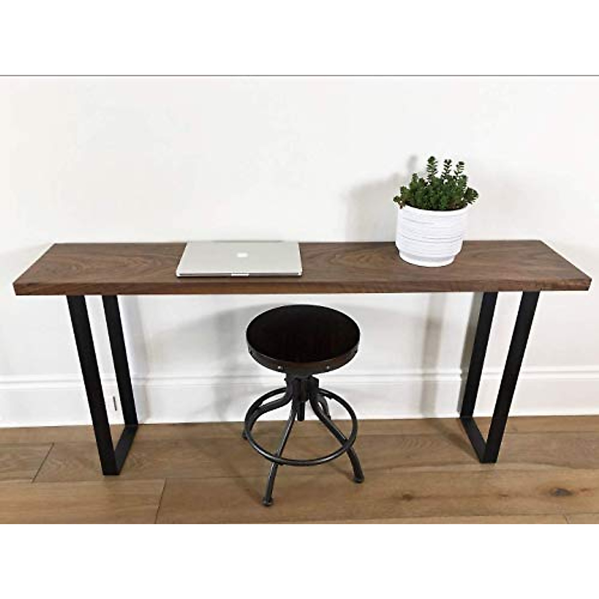Solid Walnut Narrow Computer Desk - Writing Desk | Farmhouse Desk | Solid Wood Desk