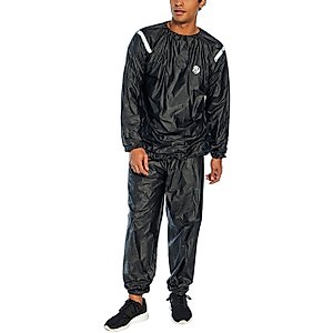 Bally Total Fitness Men's Sauna Suit, Black, Large-X-Large
