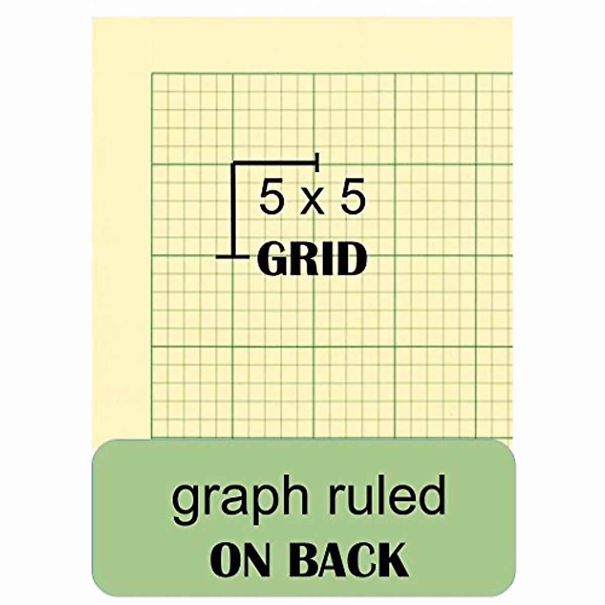 National Computation Pad, 5 x 5 Quad Ruling and Unruled, 8.5" x 11", 100 Sheets (42382)