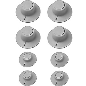 MOTZU 8 Pieces Laptop Computer Cooling Feet Rubber Holder Kickstand Suction Cup Heat Reduction Pad Universal Tablet/Notebook Stands Corner Pad Anti-Slip Silicone Elevation Stand (4Small+4Big,Gray)