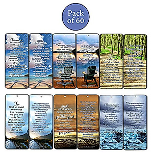 Most Highlighted Bible Scriptures Bookmarks Cards (60-Pack)- NIV Version - Christian Encouragement Gifts - Church Supplies - Stocking Stuffers for Easter Day Thanksgiving Christmas Birthday Everyday