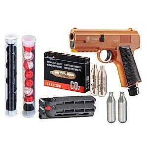 Lancer Self Defense Hornet 0.43 Cal Home Defense Launcher All in One Package-Less Lethal for Personal Defense (Color: Orange/Black)