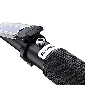 ALLmeter Grape Wine Refractometer Brix Alcohol Refractometer for Grape Wine Brewing Measure Sugar Content & Predict Alcohol Degree Dual Scale of 0-40% Brix & 0-25% vol Alcohol for Brewing Winemaking