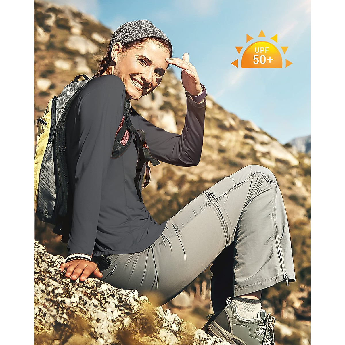 Roadbox Long Sleeve UV Sun Shirts for Women UPF 50+ Sports Athletic Undershirts