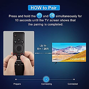 LOUTOC Replacement Voice Remote for Samsung Smart TVs, for Samsung-TV-Remote with Voice Function, for Samsung Crystal UHD QLED Curved 4K 8K Smart TVs(2020/2021)