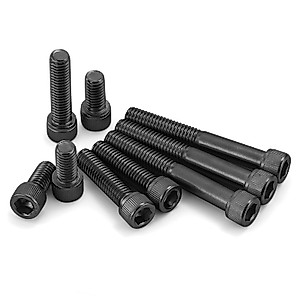 M3-0.5 x 8mm Socket Head Cap Screws Bolts, Class 12.9 Black Alloy Steel, DIN 912, Fully Threaded, 100 PCS
