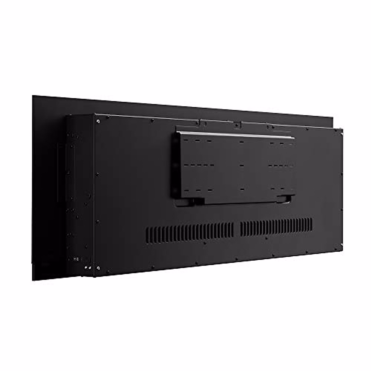 Amazon Basics Wall-Mounted Recessed Electric Fireplace - 60-Inch, Black