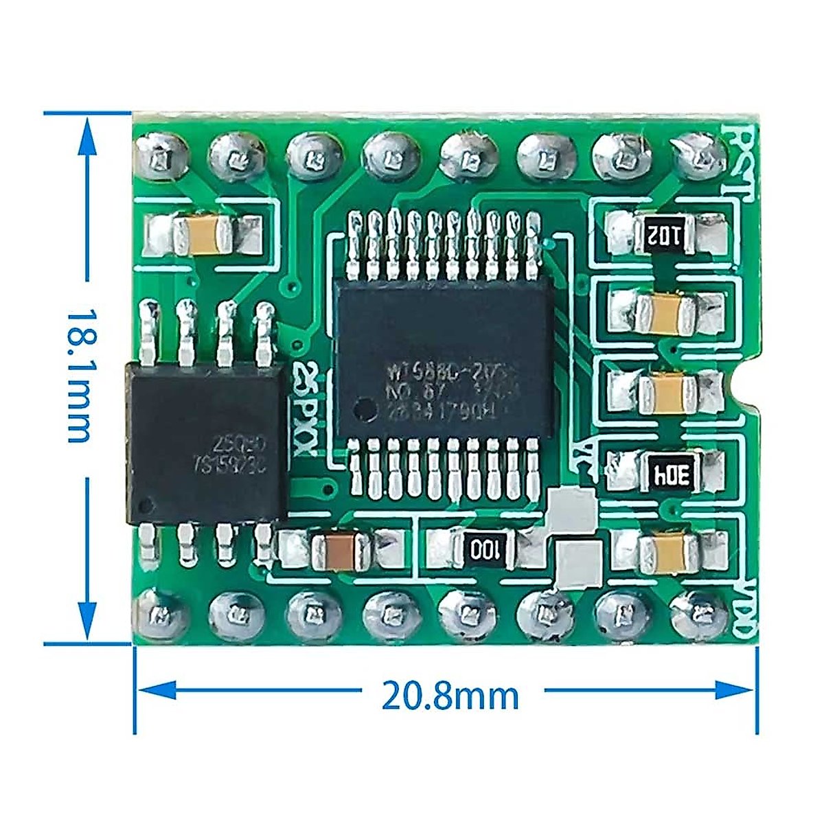 Rakstore WT588D Voice Module Sound Modue Audio Player 20P-32M Memory DC 2.8V- 5.5V
