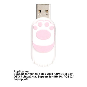 Kafuty-1 USB 2.0 Flash Drive,Cat Paw Cute Shape USB Stick Memory Stick,16GB/32GB/64GB/128GB Portable U Disk USB Memory Stick for Computer Laptop(64GB)