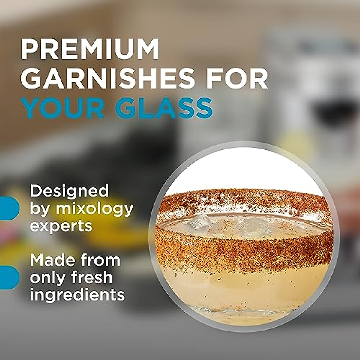 Bartesian Triple Berry Sugar Cocktail Glass Rimmer - Cocktails Glasses Sweet Rimming Garnish for Bar Drink Lemon Drop, Margaritas, Gimlets, Cosmopolitan - Home Bartending Mixology Supplies