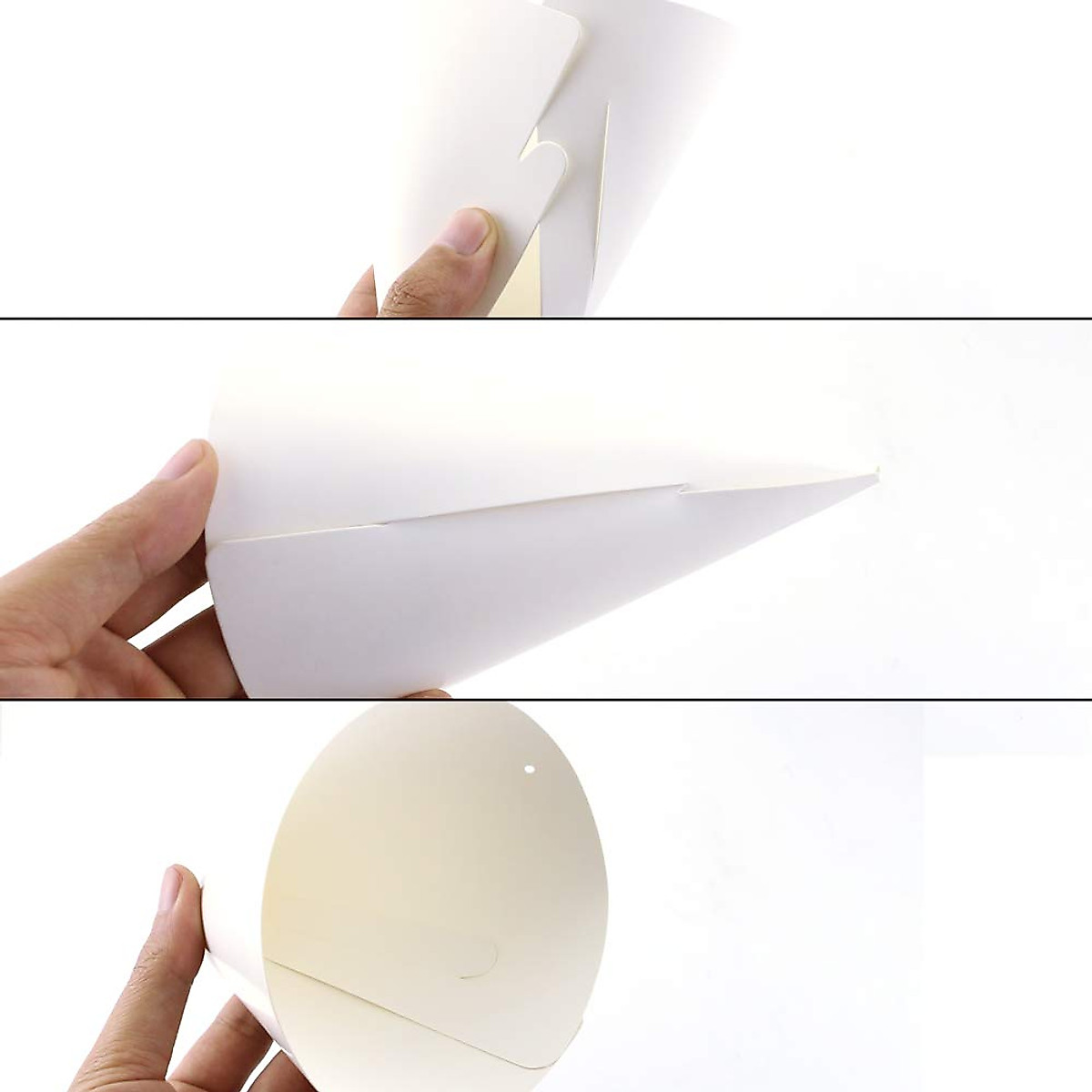 Weoxpr 40 Pieces White Party Hats for Kids Birthday, Blank Cones Craft Party Hats Bulk, Plain Paper Hats to Decorate,White Cone Hats for Adults Art DIY Craft Party Halloween Supplies