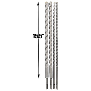 Steel Dragon Tools 20 Piece SDS Rotary Hammer Concrete Masonry Carbide Tipped Drill Bit Set fit Milwaukee Hilti Bosch