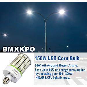 BMXKPO 150W LED Corn Lights,E39 Mogul Base Led Bulb 6000K Cool White Commercial Grade Corn Light Bulbs for Warehouse Parking Lots High Bay Street Light