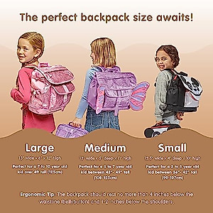 Bixbee Personalized Kids Backpack, Gold Sparkly Bookbag for Kids & Toddlers Ages 3+ 5-7 | Custom Backpack with Name for Boys & Girls | Water Resistant Monogrammed School Bag