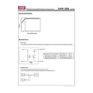 MEAN WELL UHP-350 350W Slim Type with PFC Switching Power Supply (UHP-350-5)