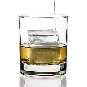 glacio Ice Cube Trays Silicone - Large Ice Tray Molds for making 8 Giant Ice Cubes for Whiskey - 2 Pack