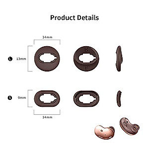 Woocon [8 Pairs] for Galaxy Buds Live Ear Tips Anti-Slip/Dust Silicone Ear Tips Ear Cushion Ear Gel Accessories Compatible with Samsung Galaxy Buds Live - S/L (Rose Gold)
